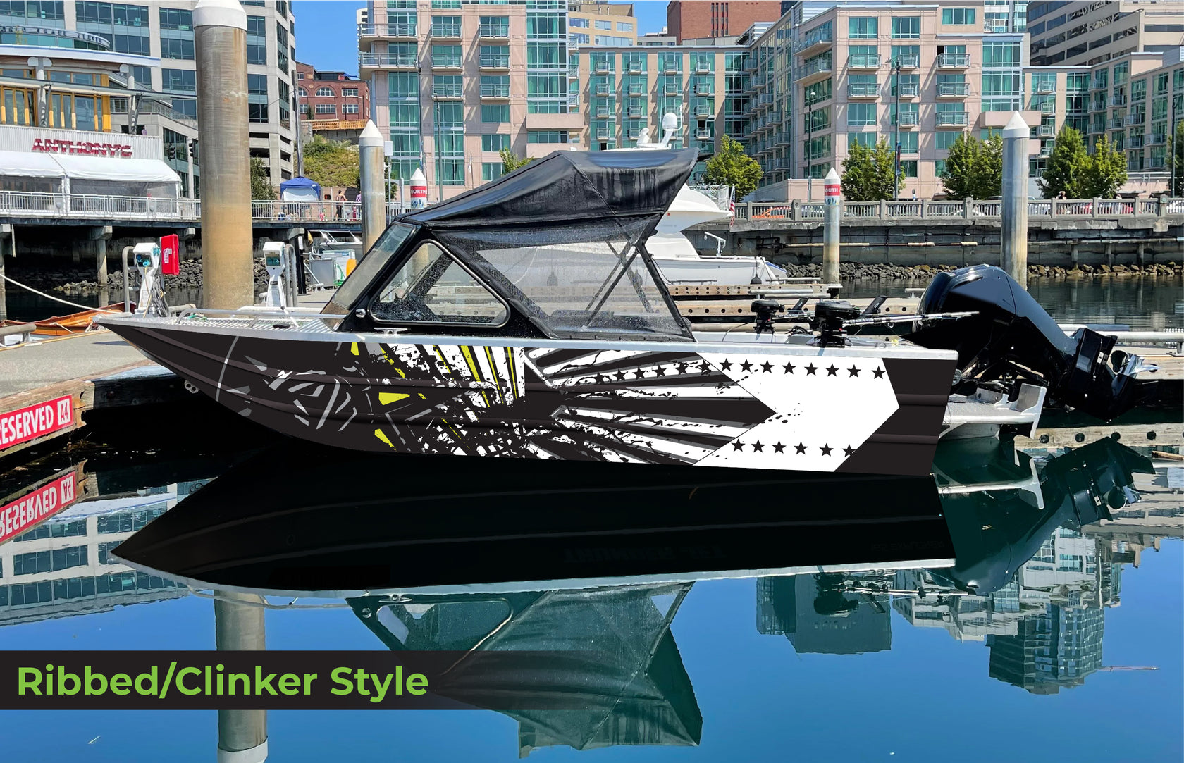 Stars & Stripes Distressed | Aluminum Boat Wrap – EnvyWraps